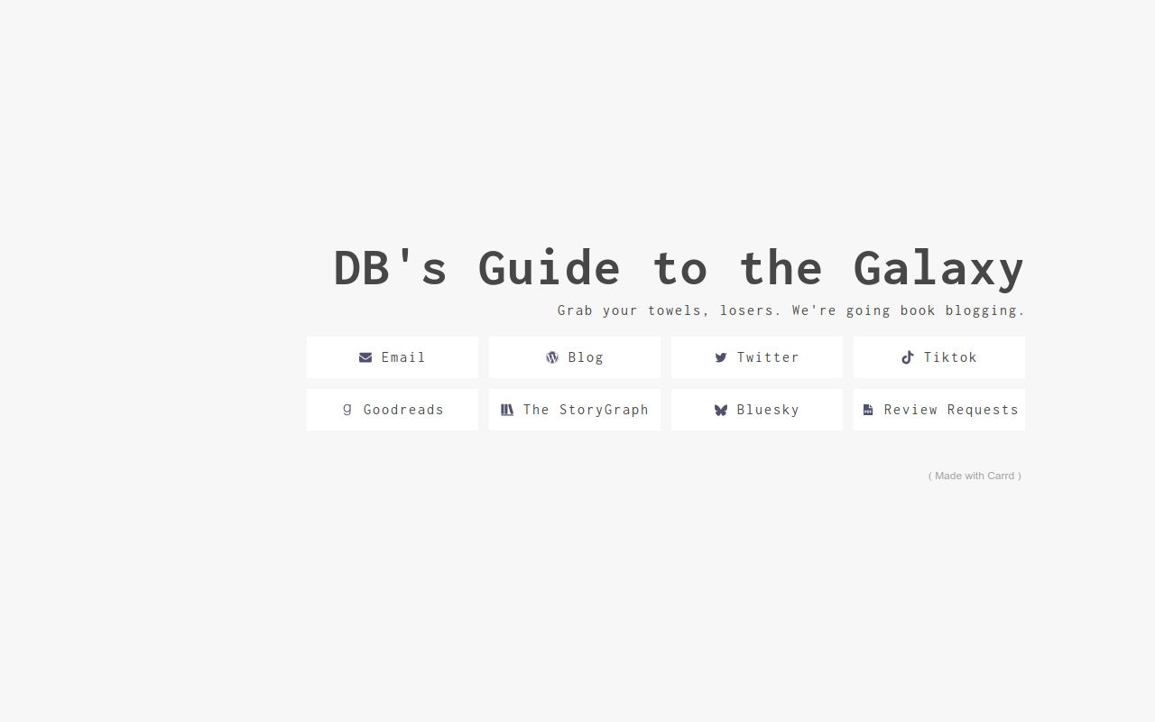 DB's Guide to the Galaxy